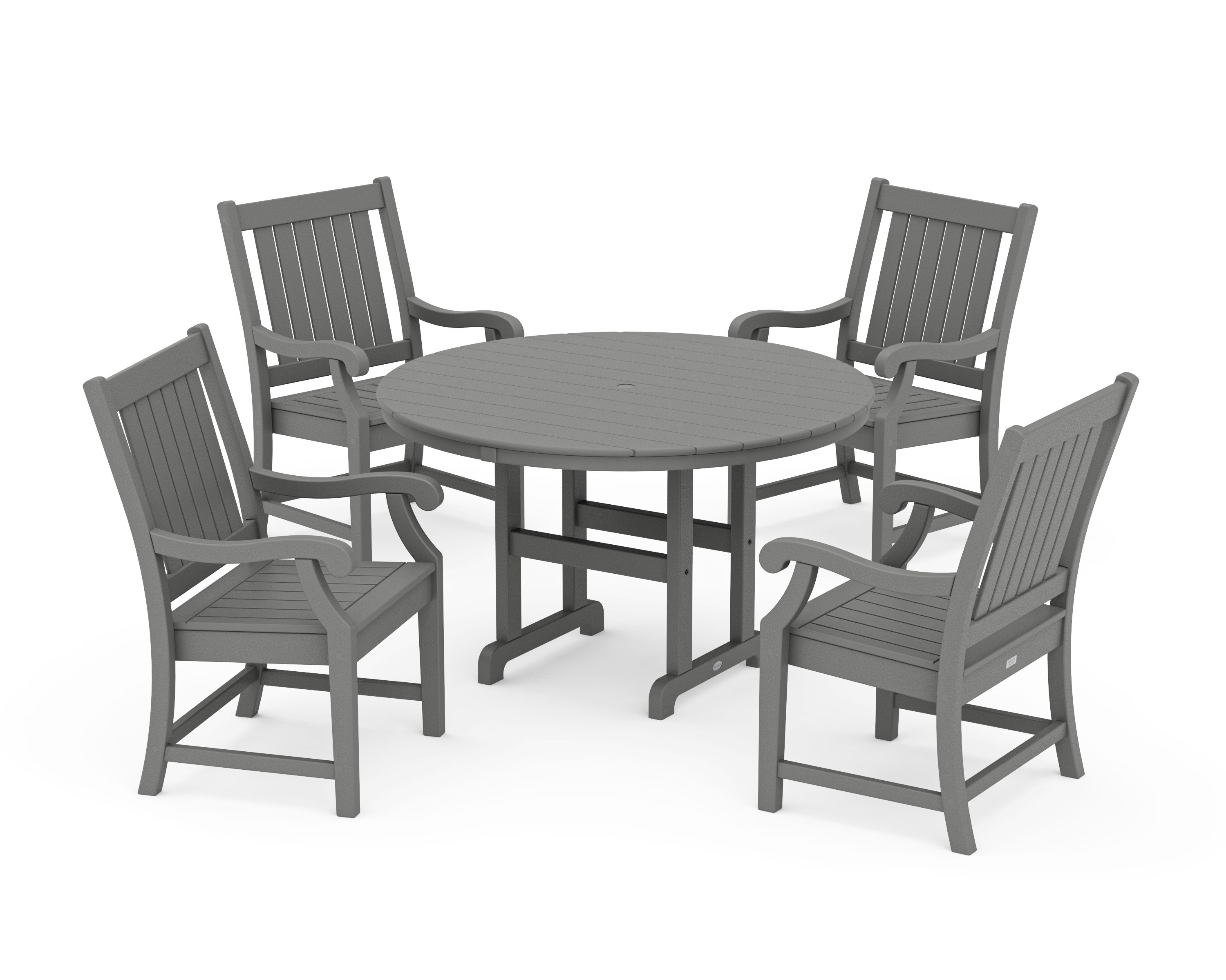 POLYWOOD® POLYWOOD x Birch Lane Veranda 5-Piece Round Farmhouse Dining ...