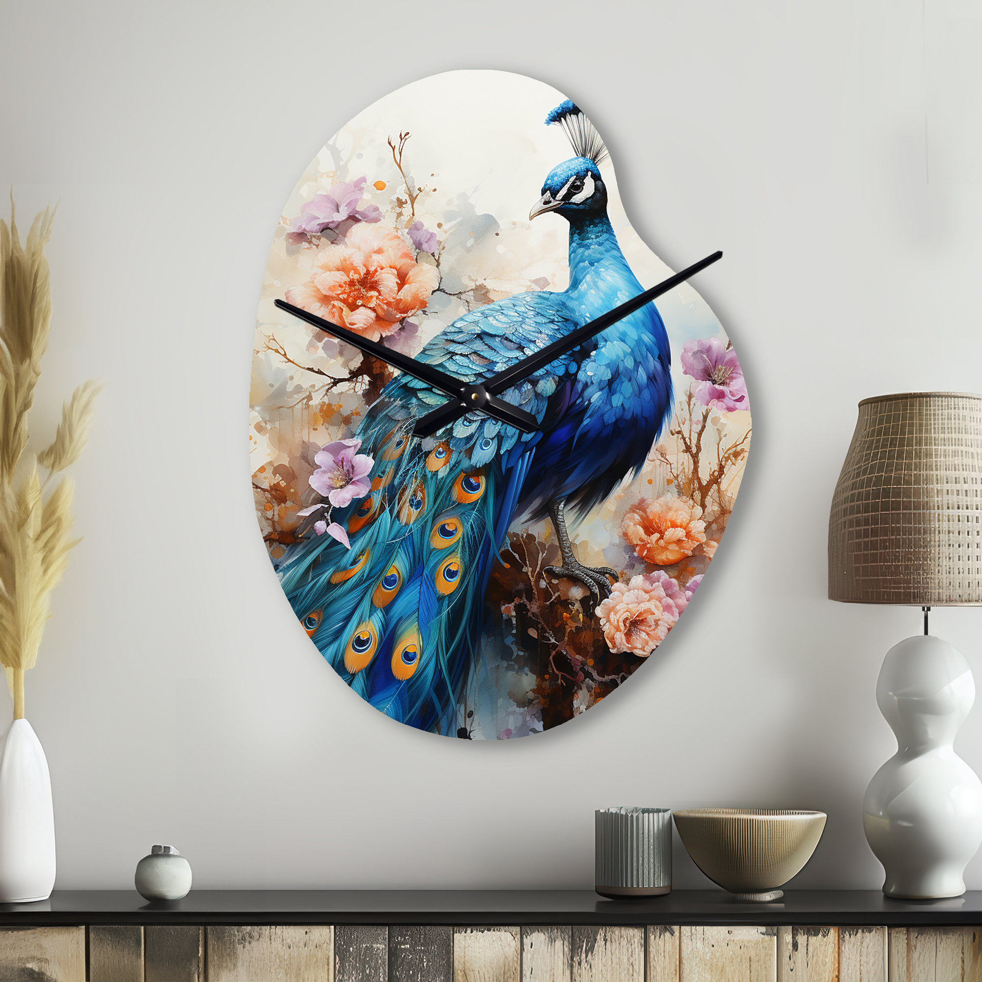 East Urban Home Olajide - Pear Shape Decorative Blue Indian Art Wall ...