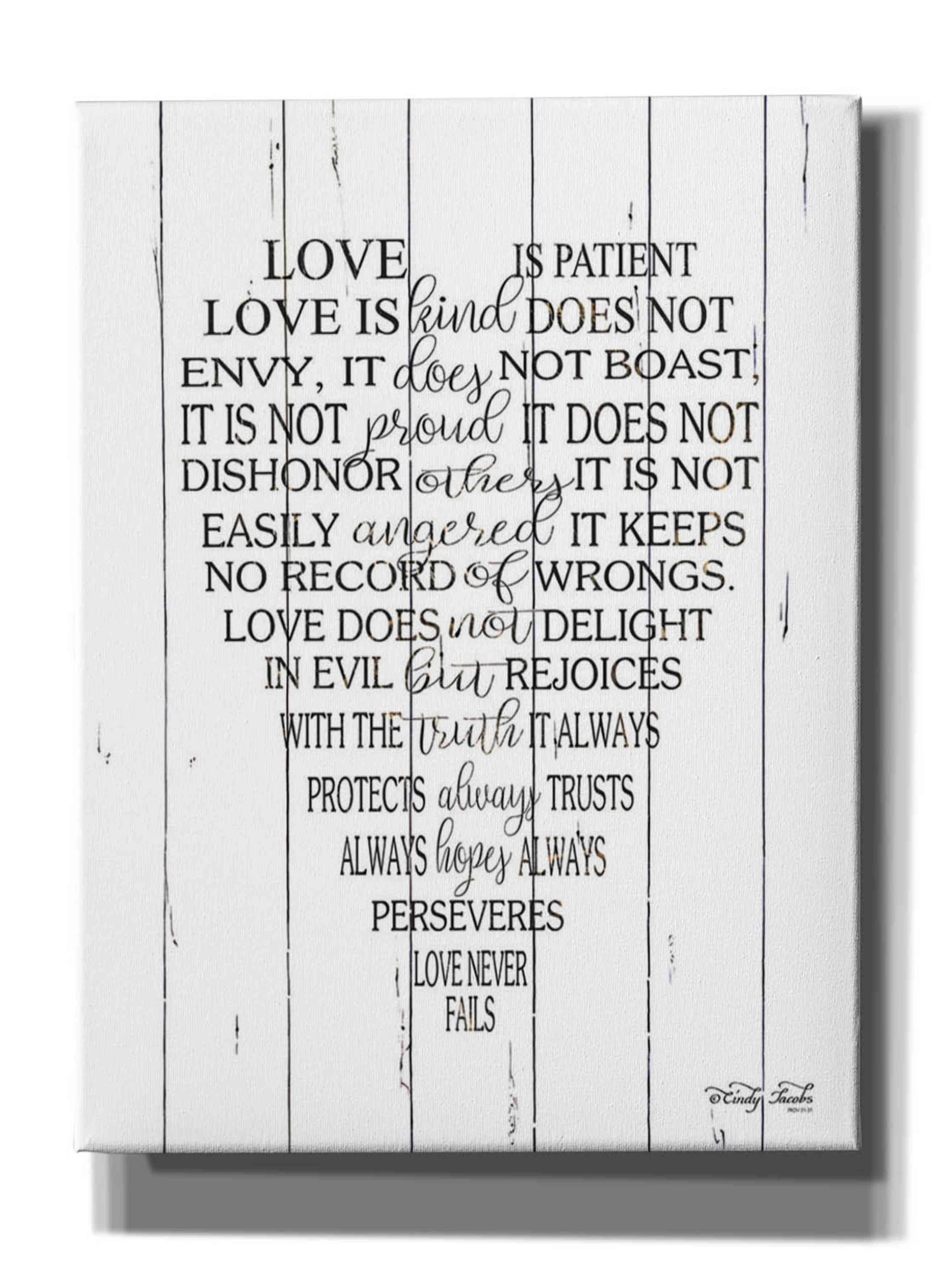 Trinx "Delayney Love Is patient II" sur toile par Cindy Jacobs, art ...