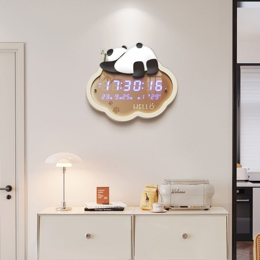 Isabelle & Max™ Panda Wall Clock, Lovely Silent Wall Hanging Decor ...