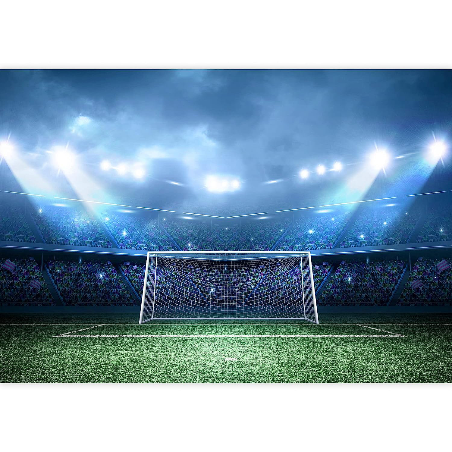 IDEA4WALL Blue Neon Light Soccer Field Stadium Sports/Fitness Athlete ...