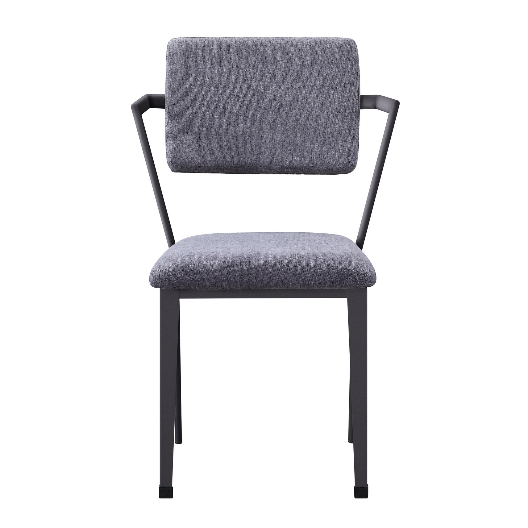 Hokku Designs Comfortable Open Back Grey Office Chair With Padded Seat ...