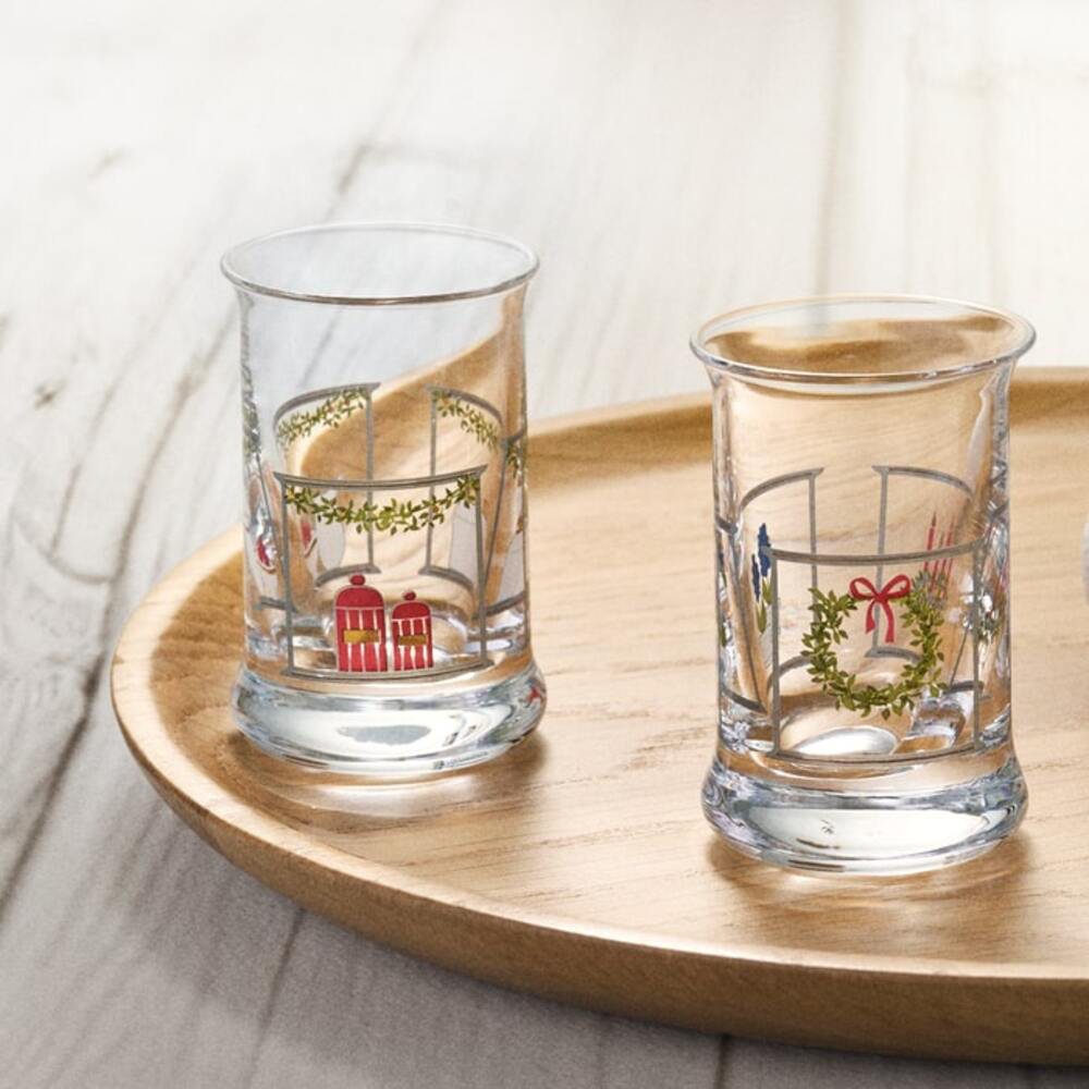 Holmegaard Christmas Dram Shot Glass 2024 1 Oz 2 Pcs. | Wayfair