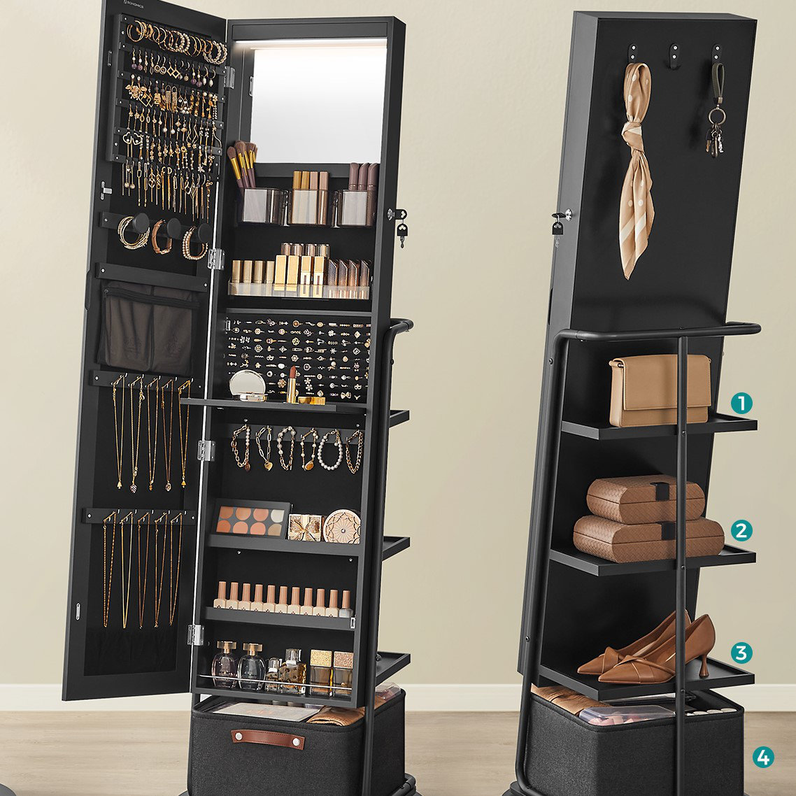 Ivy Bronx Jewelry Cabinet | Wayfair