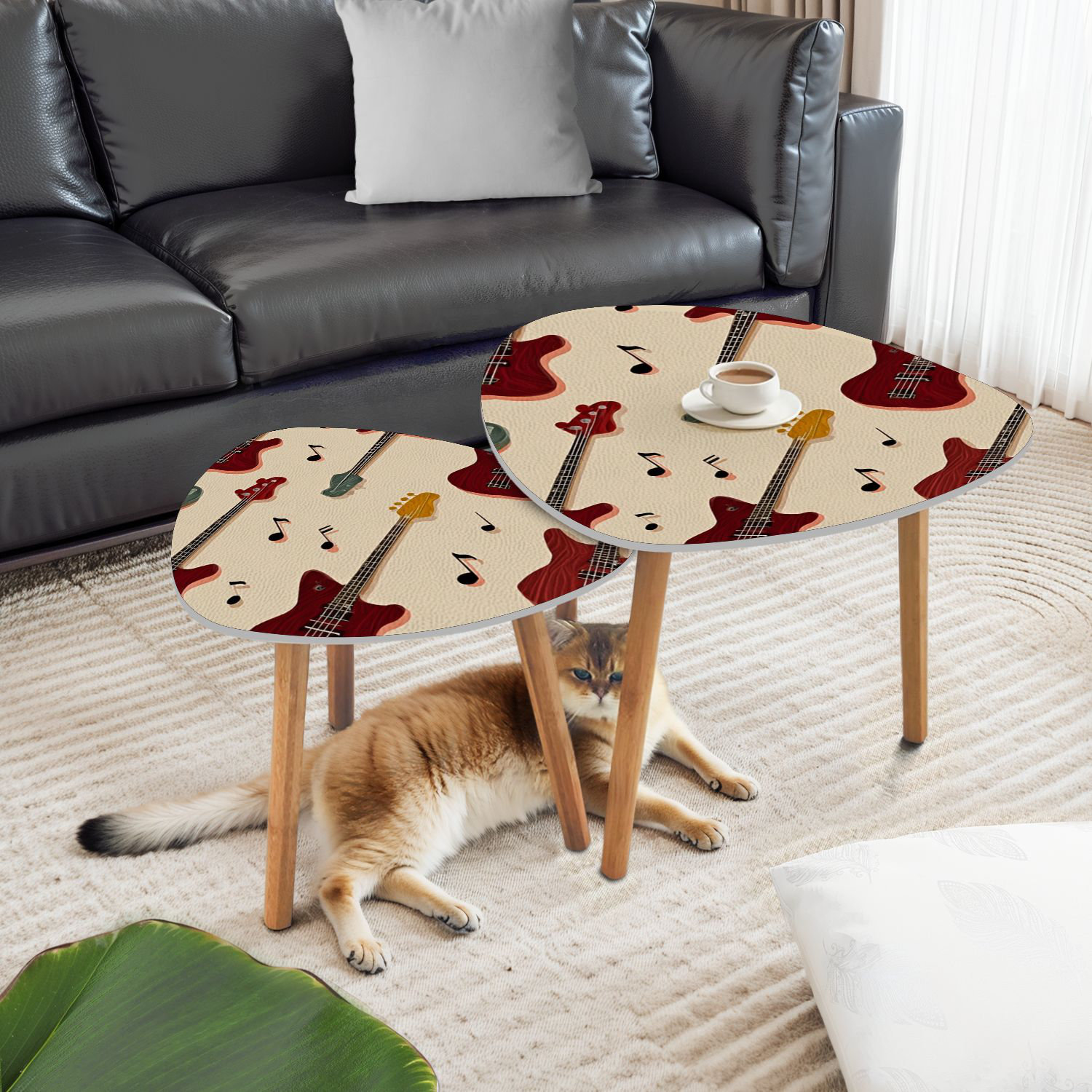 East Urban Home Triangle Nesting Coffee Table Set of 2 guitars notes ...