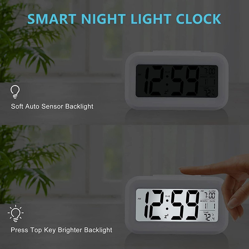 Wrought Studio™ Electric Tabletop Clock White | Wayfair