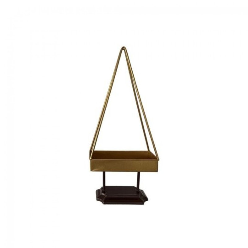 Ebern Designs Gold Metal Tree Shaped Rectangular Planter | Wayfair