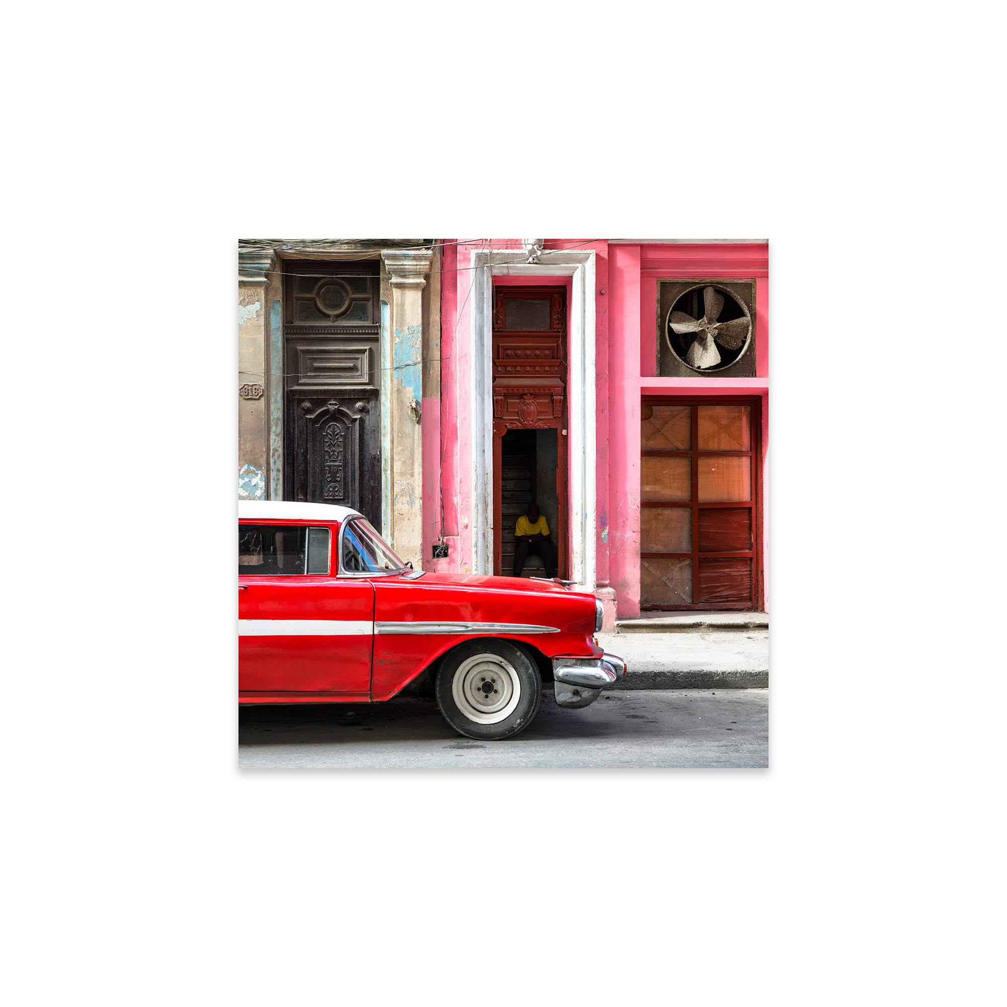 Ebern Designs Old Classic American Red Car On Plastic/Acrylic by ...