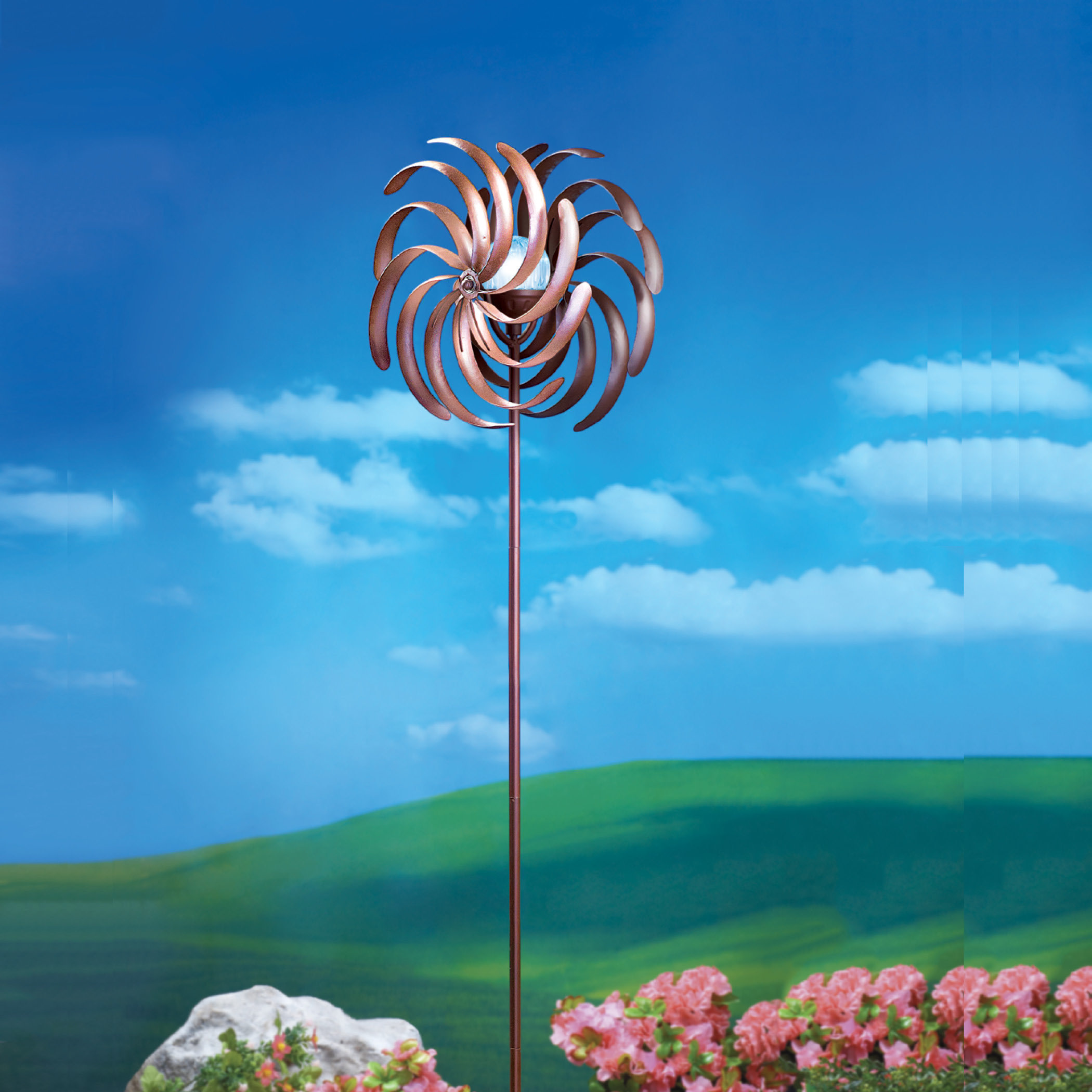 Arlmont & Co. Cheatham Pinwheel Wind Spinner Garden Stack - Wayfair Canada