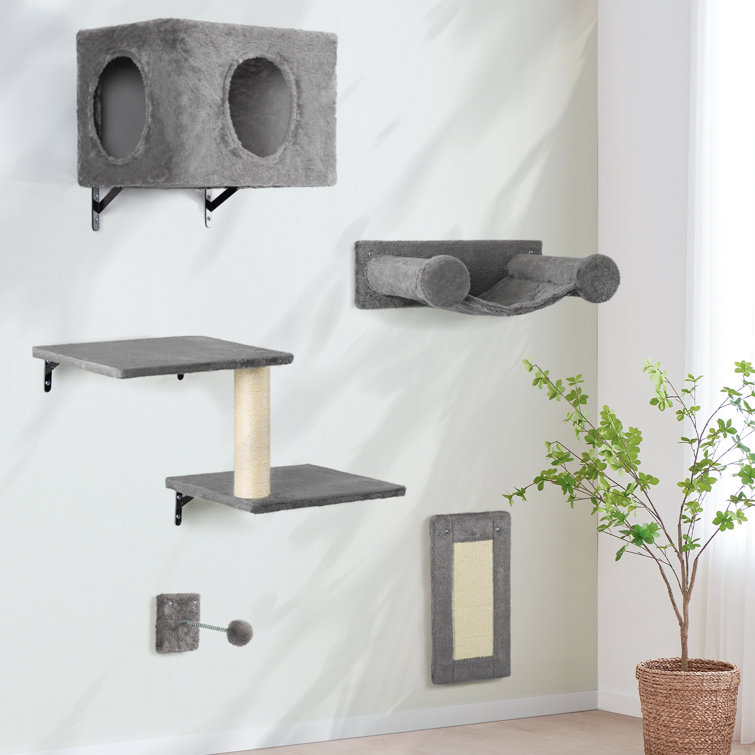 KAMABOKO Modern 5-Piece Wall-Mounted Cat Tree | Wayfair