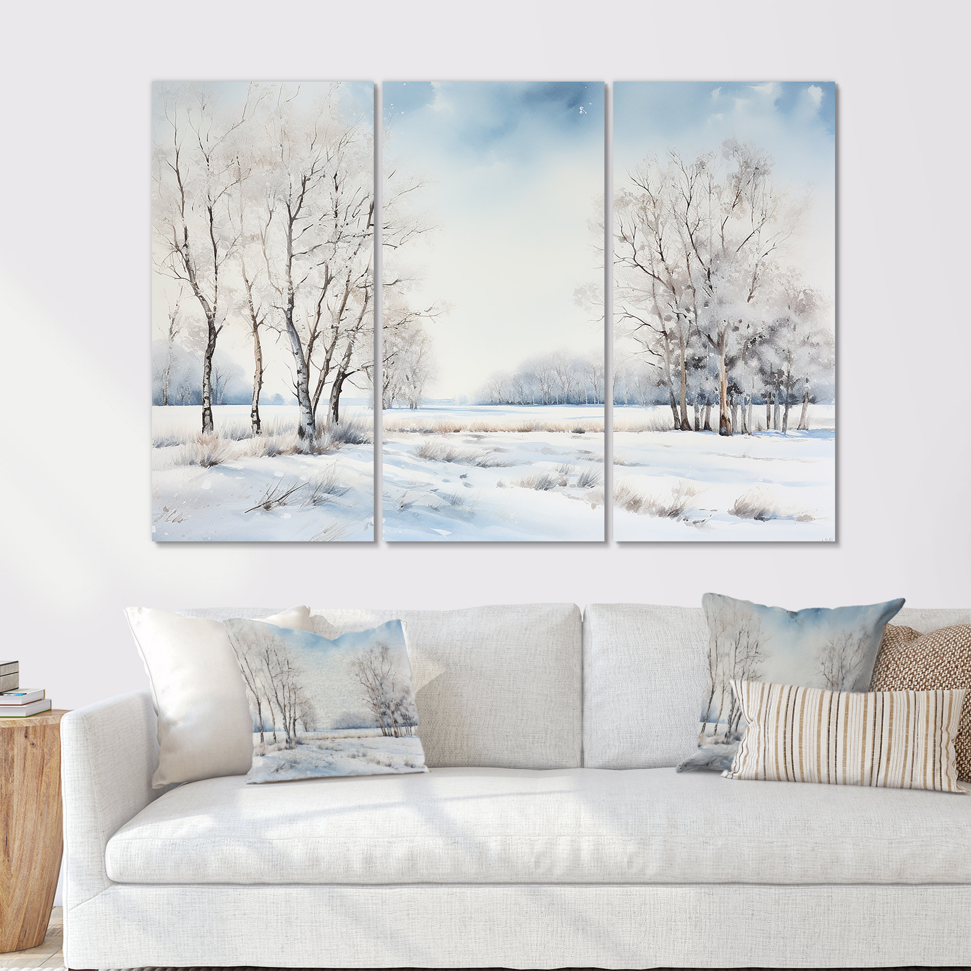 Lark Manor™ Snow Winter Minimalism Landscape I - Snow Wall Art Set ...
