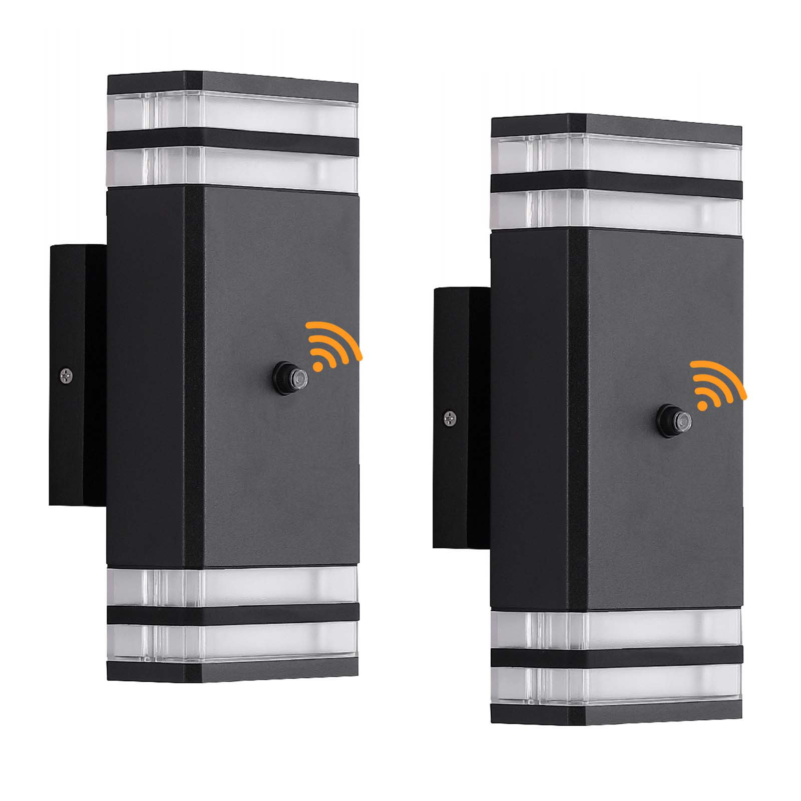 Wrought Studio 9.8'' H Integrated LED Square Up Down Wall Light Outdoor ...