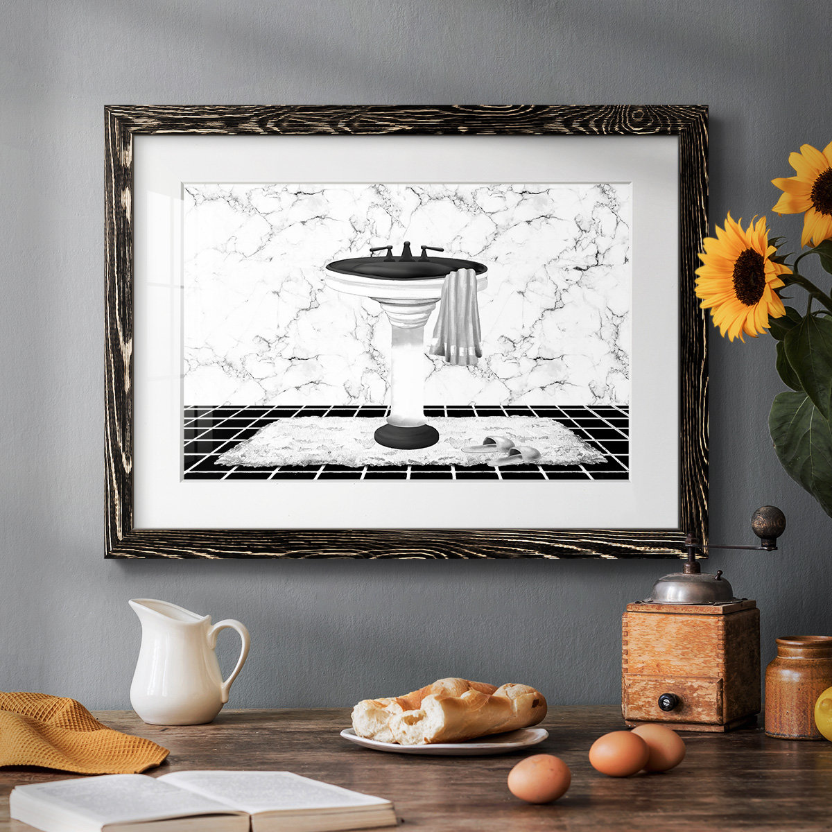 August Grove® Modern Sink - Single Picture Frame Print | Wayfair