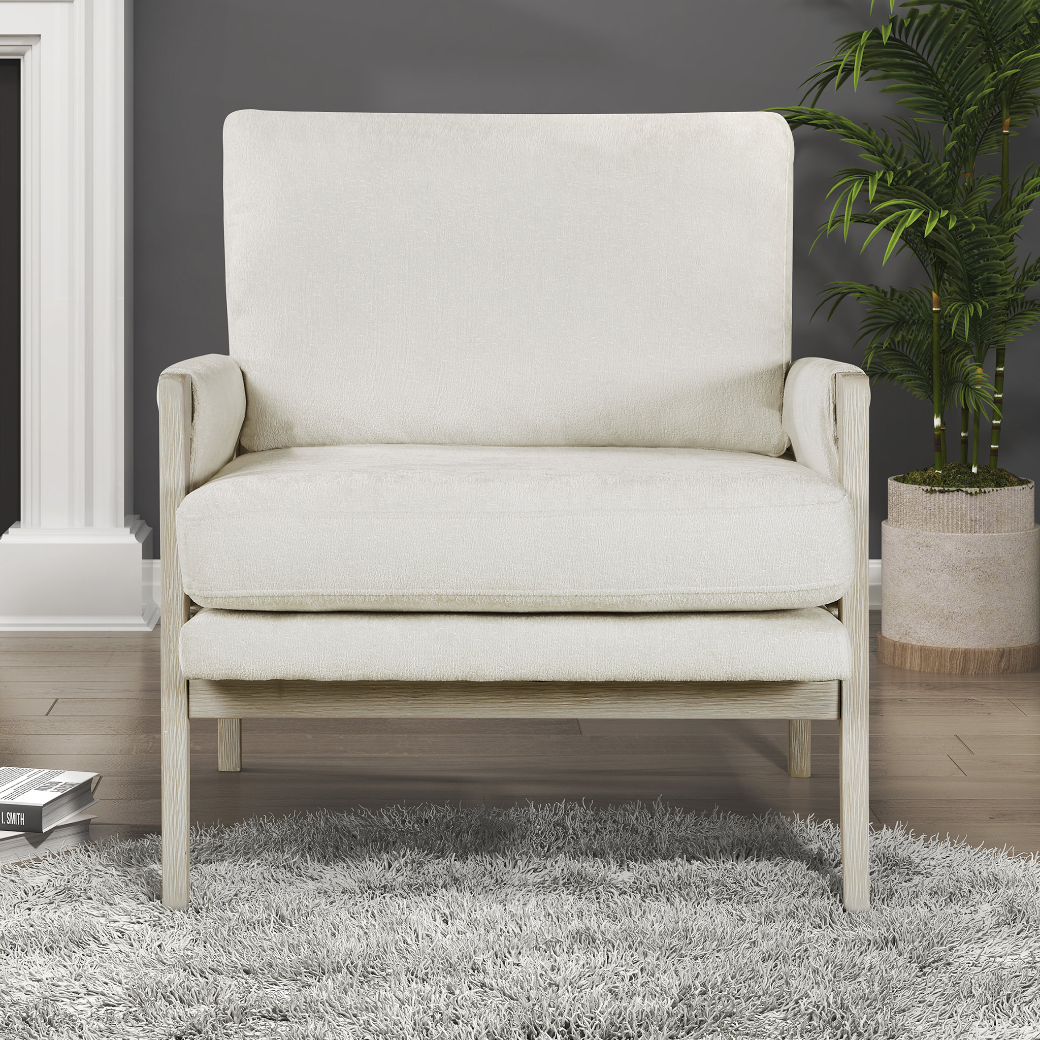 George Oliver Dail 31.5" Track Arms Chenille Chair - Wayfair Canada