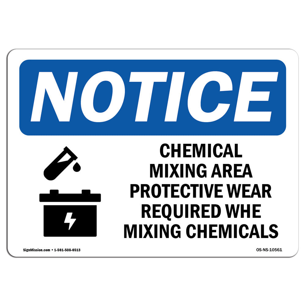 SignMission Chemical Mixing Area Protective Sign | Wayfair