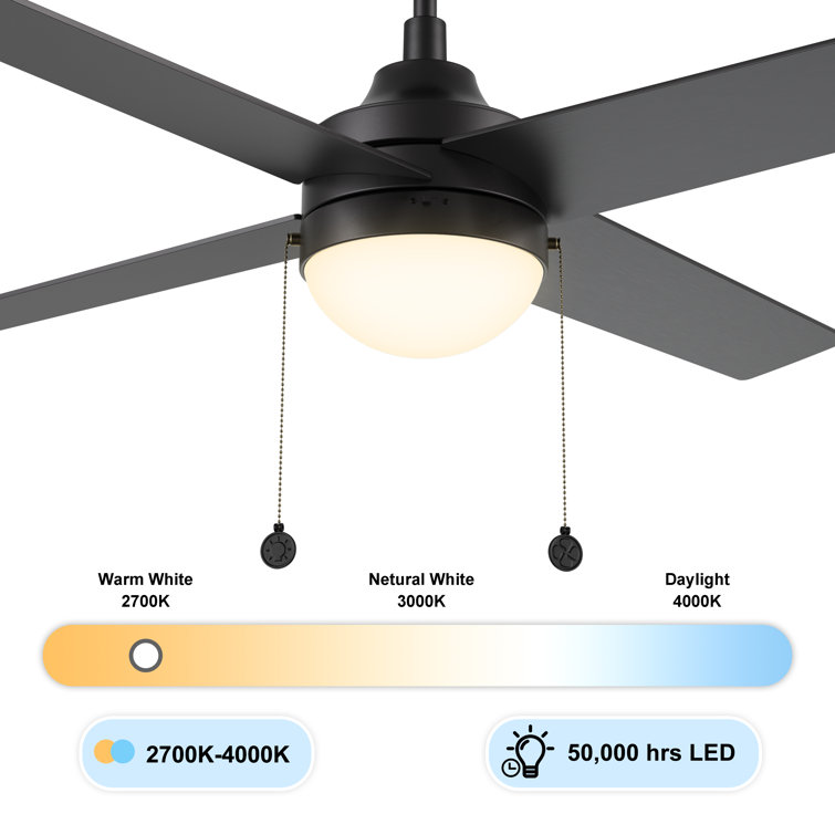 Ebern Designs Amarr 52'' Ceiling Fan with LED Lights | Wayfair
