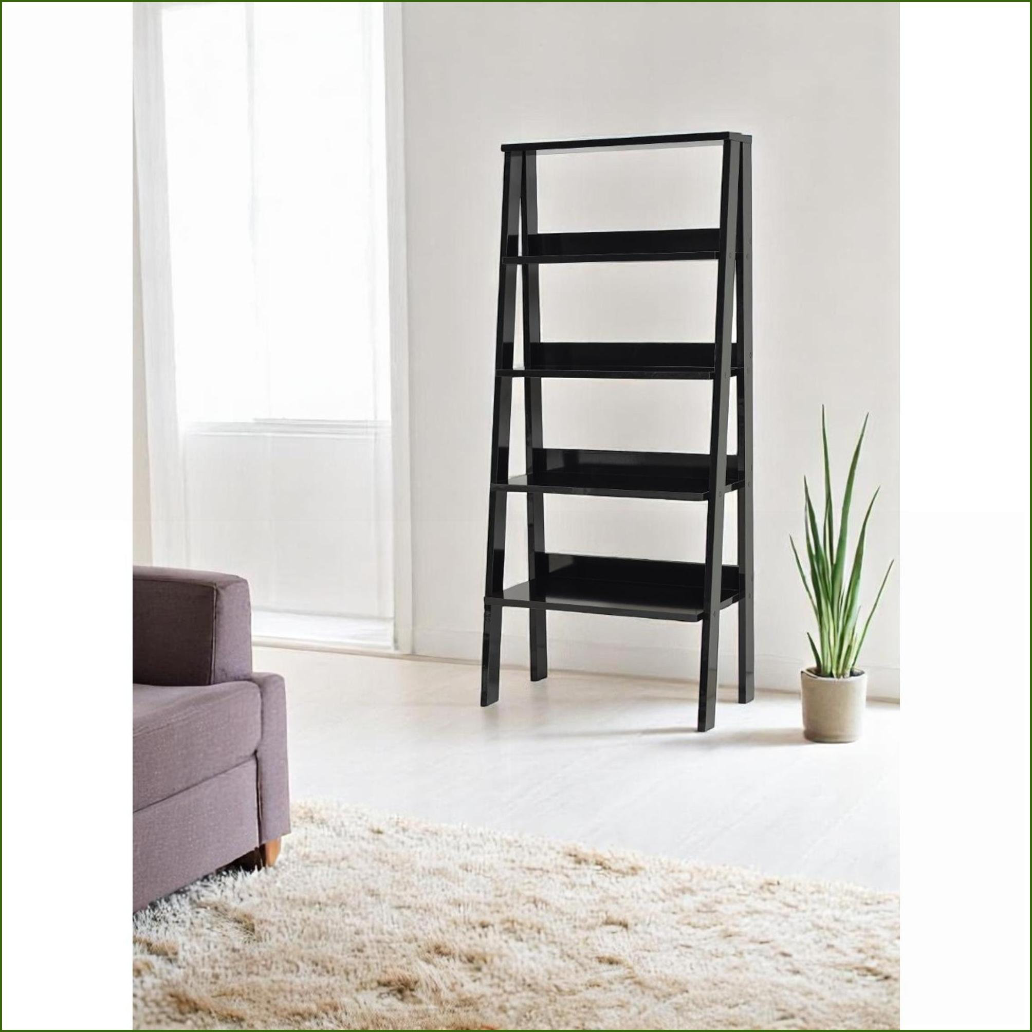 Latitude Run® Bookshelf, 5-Tier Modern Minimalist Wood Frame | 24”W x ...