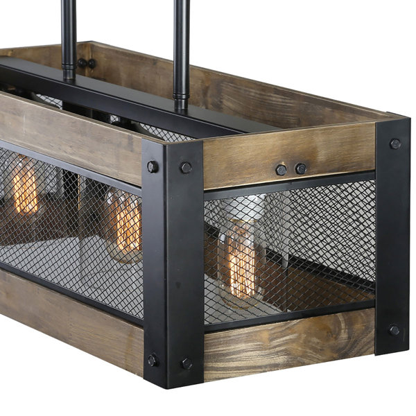 LNC Home 3 - Light Kitchen Island Rectangle LED Pendant | Wayfair