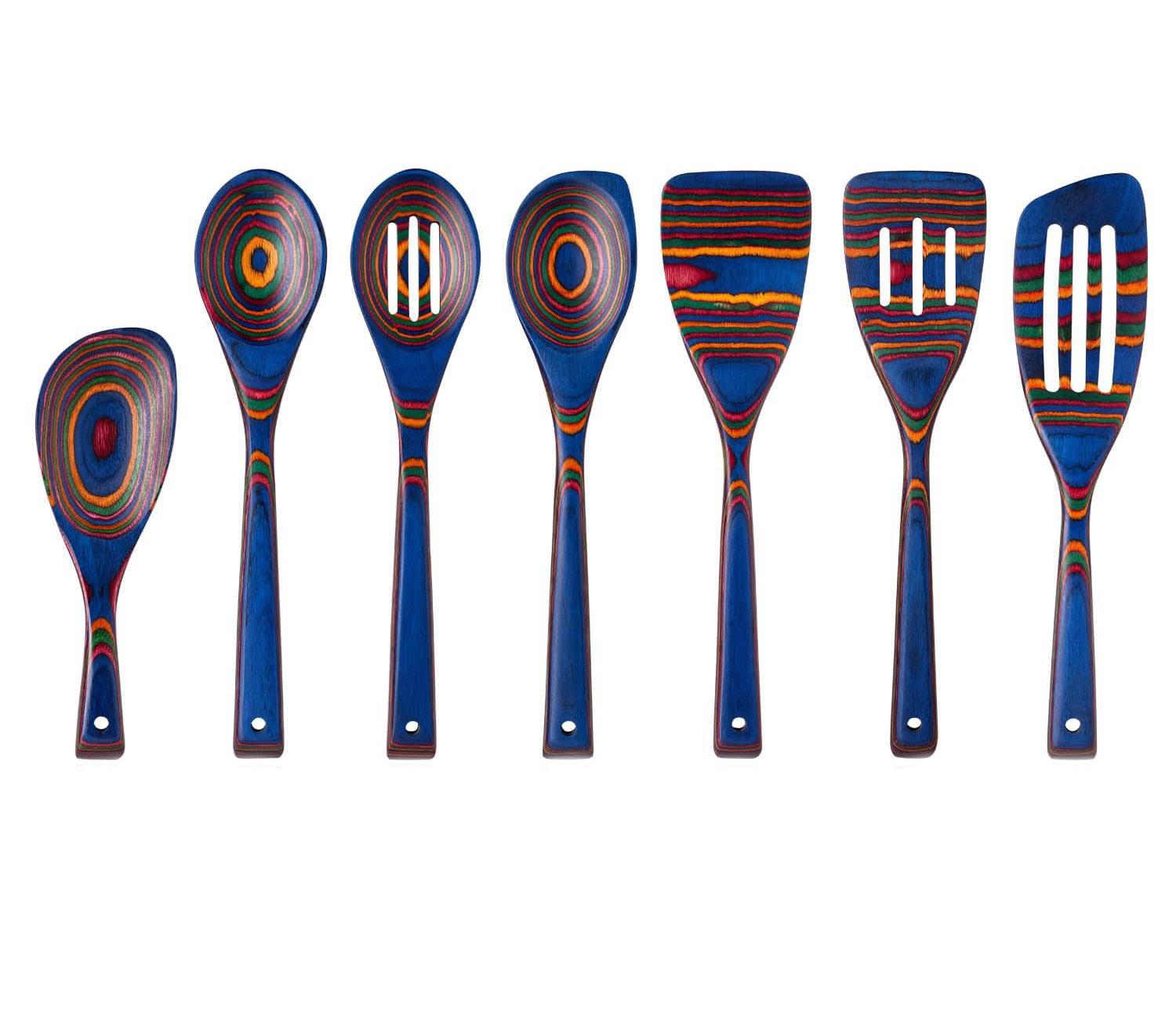 Suprib Wooden Spoons For Cooking, 7 Pcs Wooden Kitchen Cooking Spoon ...