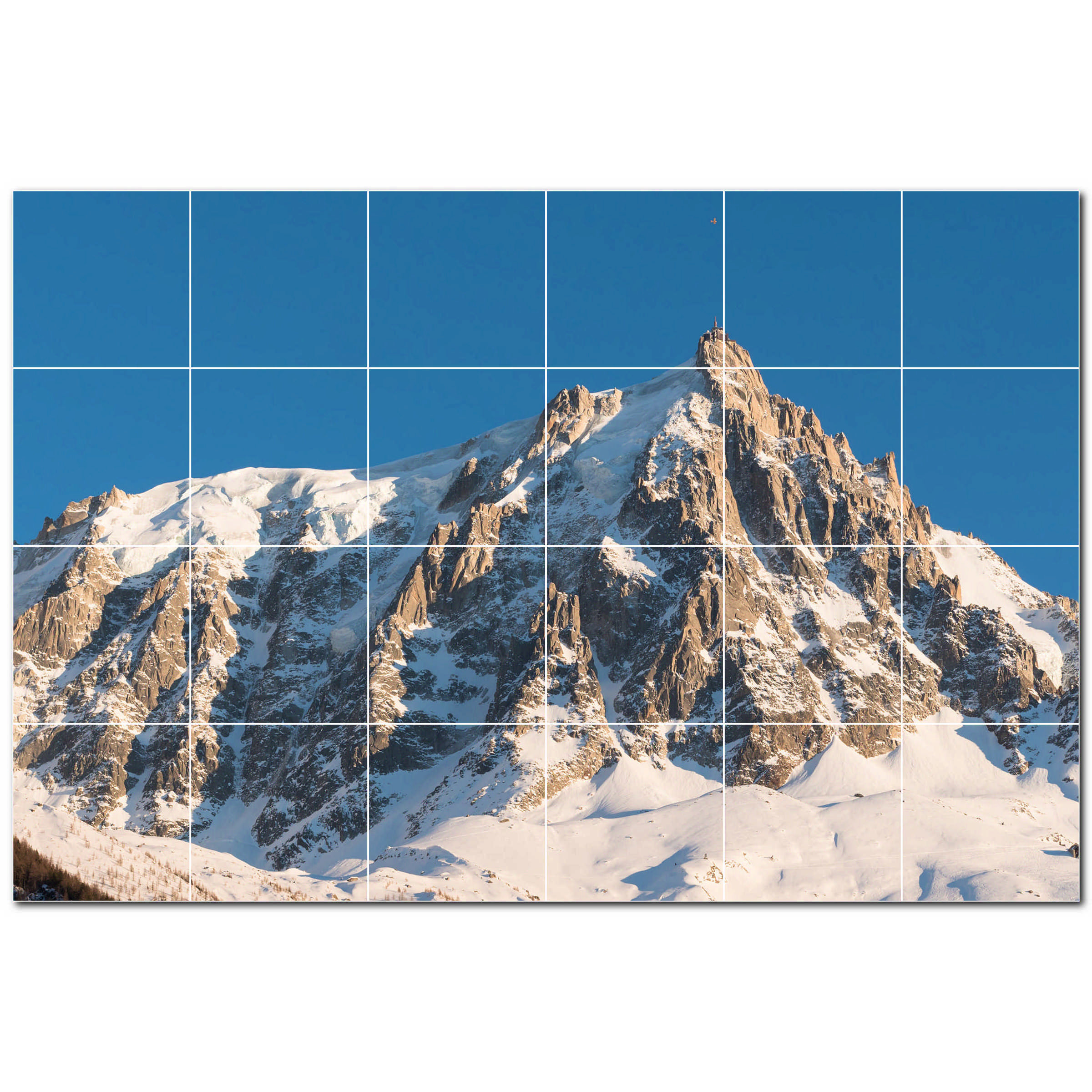 Picture-Tiles.com 48" x 32" Ceramic Mountains Photo Decorative Mural ...