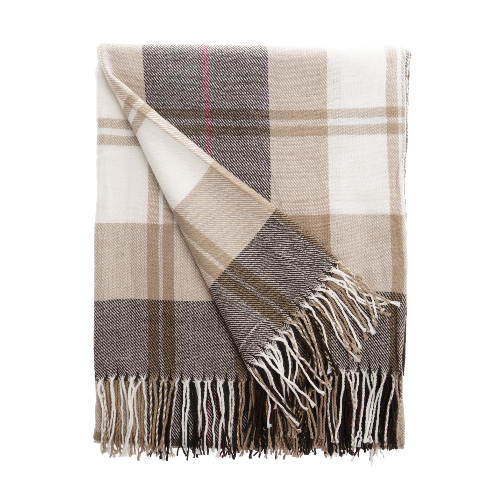 Battilo Home Yarn-Dyed Modern Plaid Throw, Checkered Throw Blanket for ...