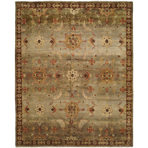 Madison Couture Rugs Oriental Hand-Knotted Wool Blue/Gray/Brown Area ...