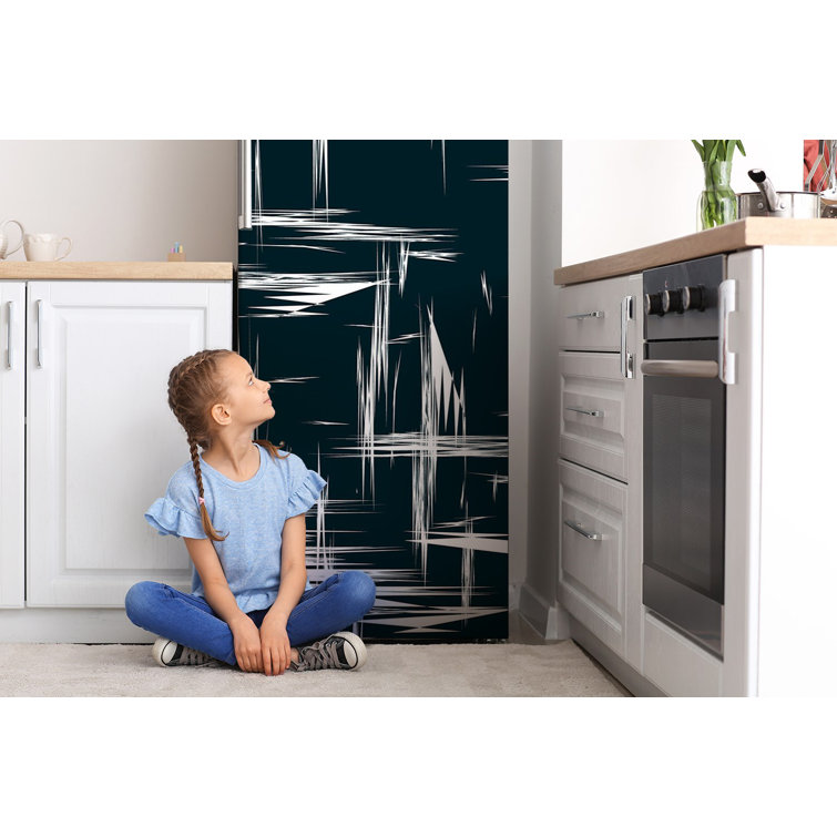 Ivy Bronx White Scratches Freezer Door Sticker | Wayfair.co.uk