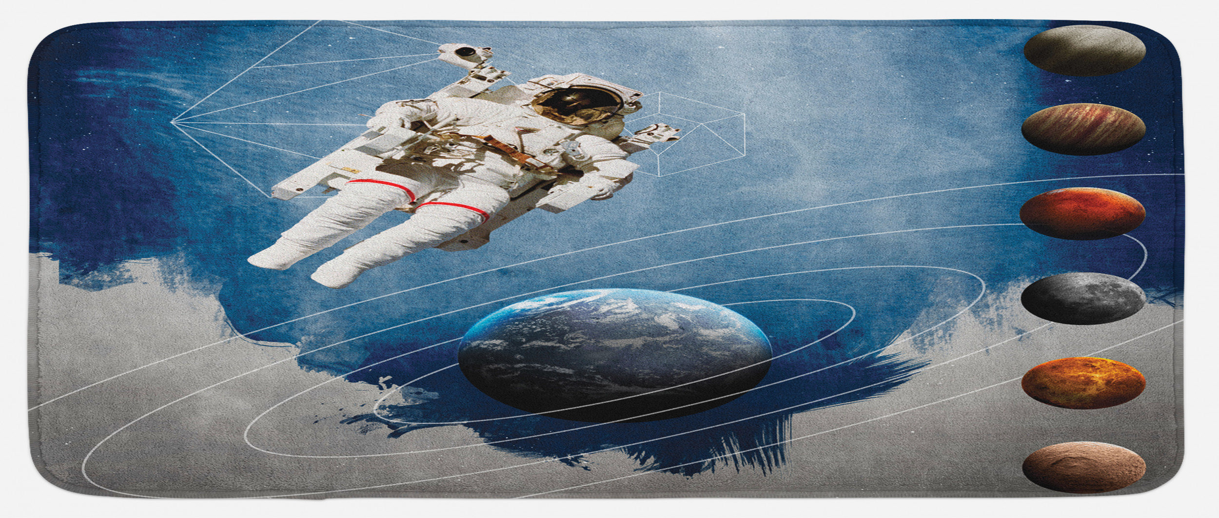 East Urban Home Outer Space Kitchen Mat | Wayfair