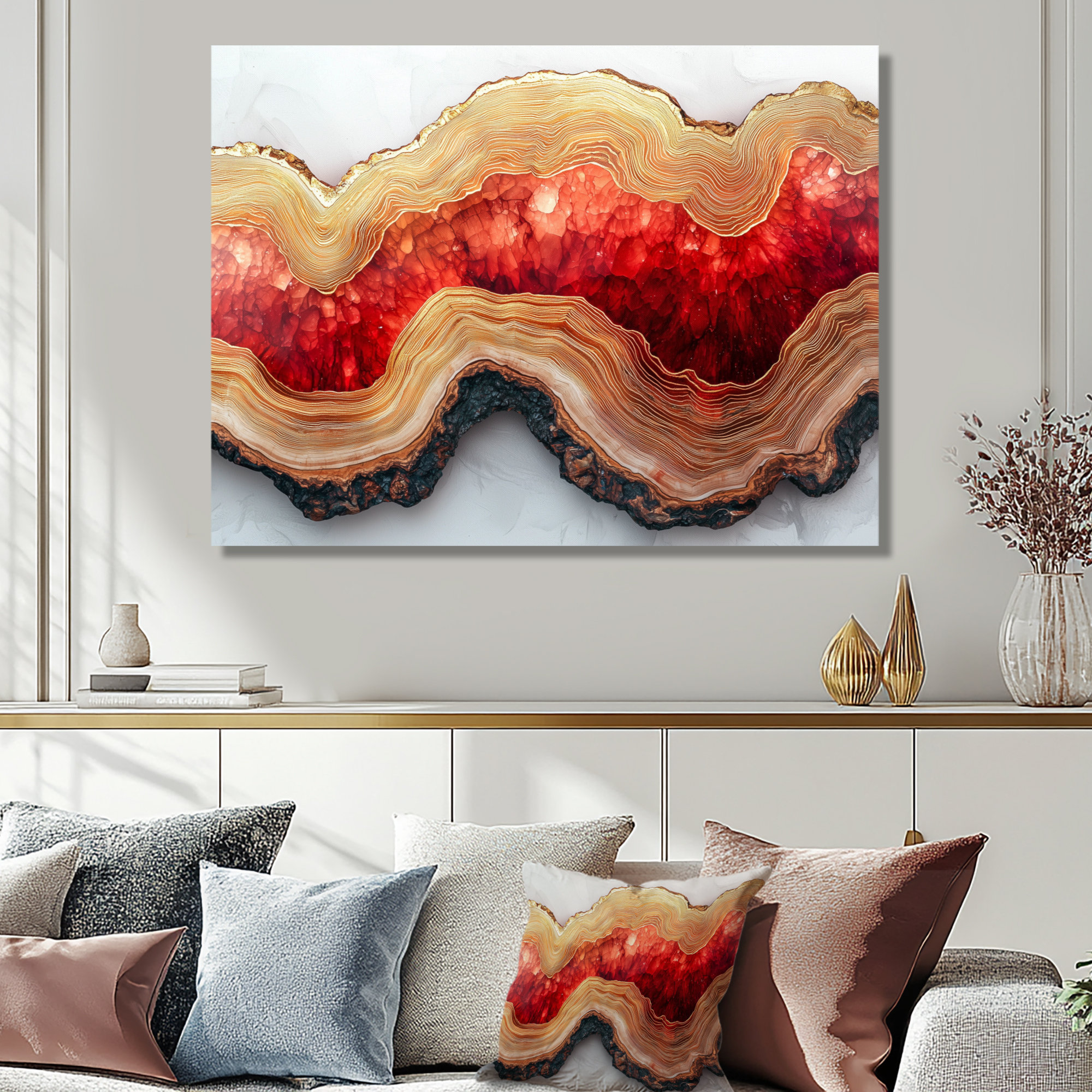 Latitude Run® Ruby Crystals And Wood Slide Energy I - Traditional Metal ...