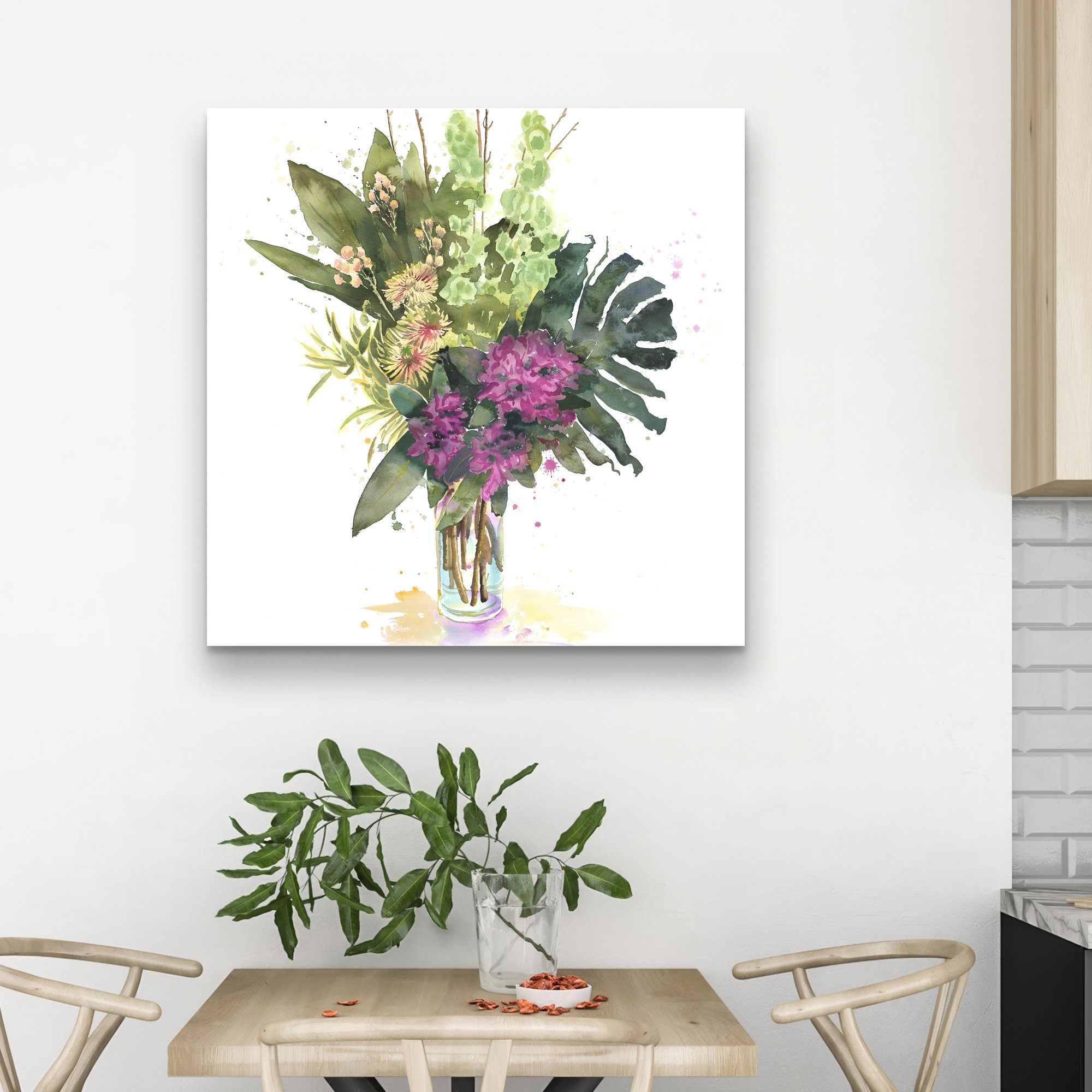 Begin Edition International Inc. Tropical flower assemblage - 32"x32 ...