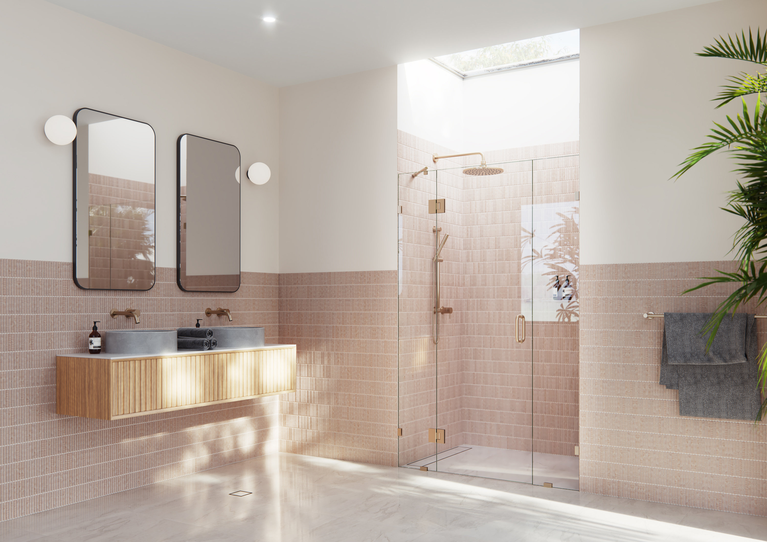 Glass Warehouse Stellar 45.75 in. W x 78 in. H Fully Frameless 3 Panel ...