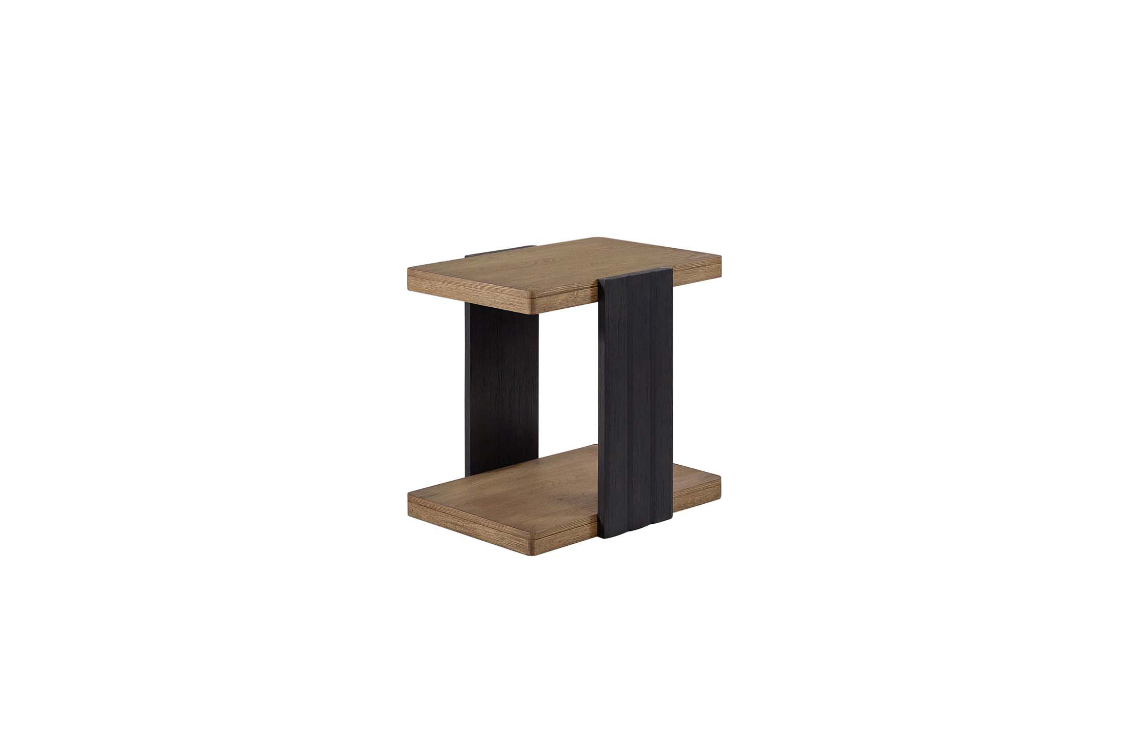 Latitude Run® Modern Two-Tone Channel Chairside Table With Durable Elm ...