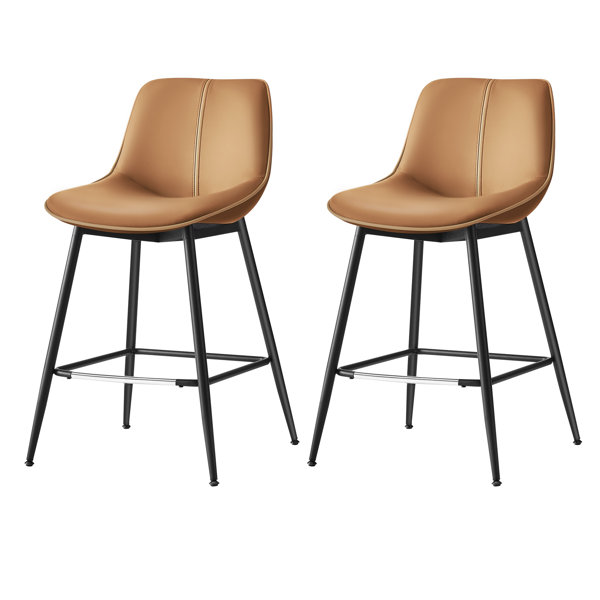 George Oliver Borna Bar Stools Set of 2, Counter Height Bar Stools ...