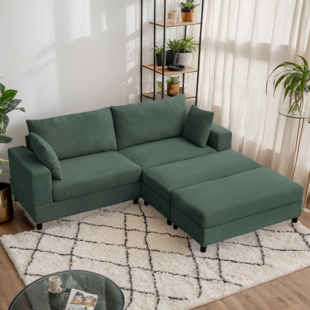 Latitude Run® Chaise Lounge Indoor, 86 "w Oversized Double Chaise ...