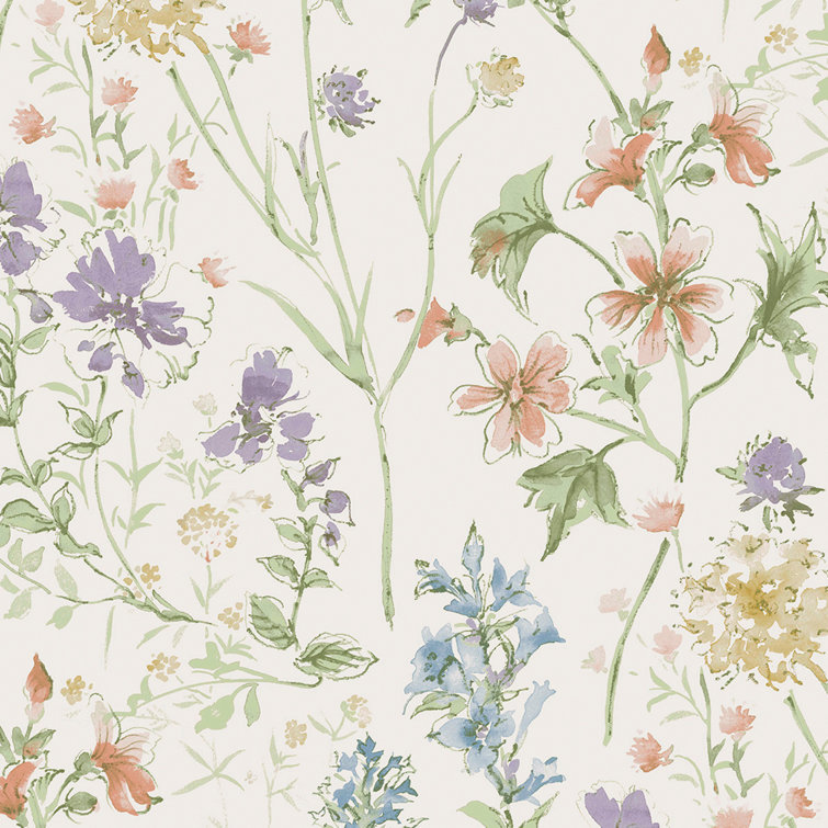 Red Barrel Studio® Laura Ashley Wild Meadow Chalk Pink Wallpaper ...