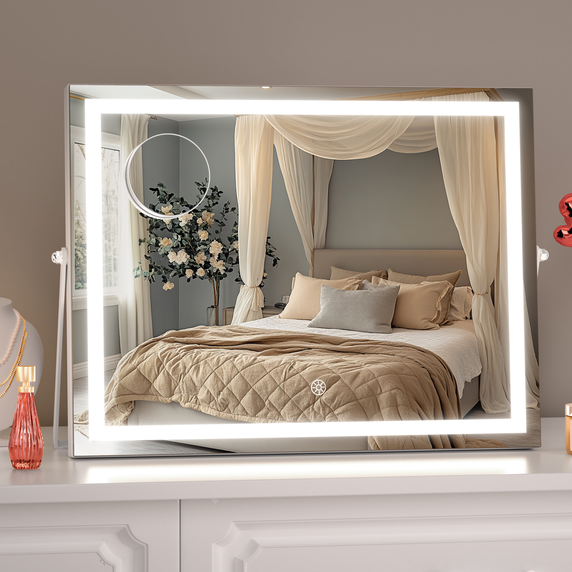 Ivy Bronx Ostyn Metal Rectangle Small Vanity Mirror | Wayfair