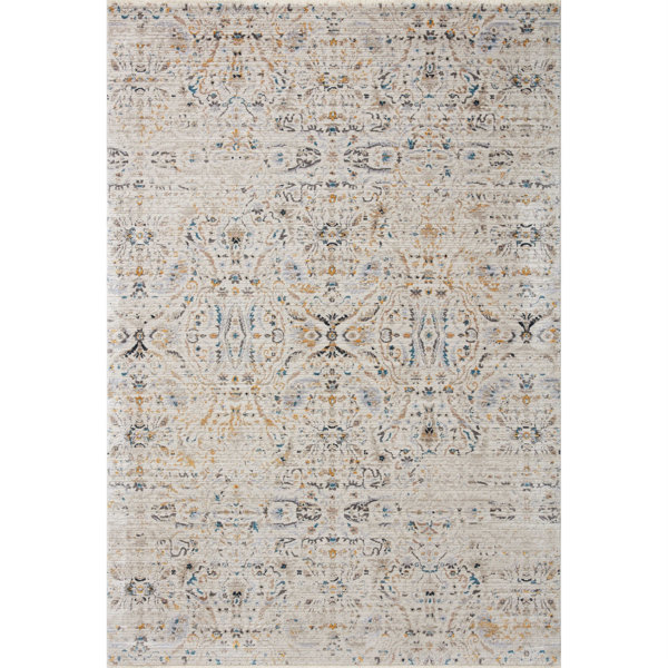 Bungalow Rose Tukhig Power Loom Ivory Rug & Reviews | Wayfair