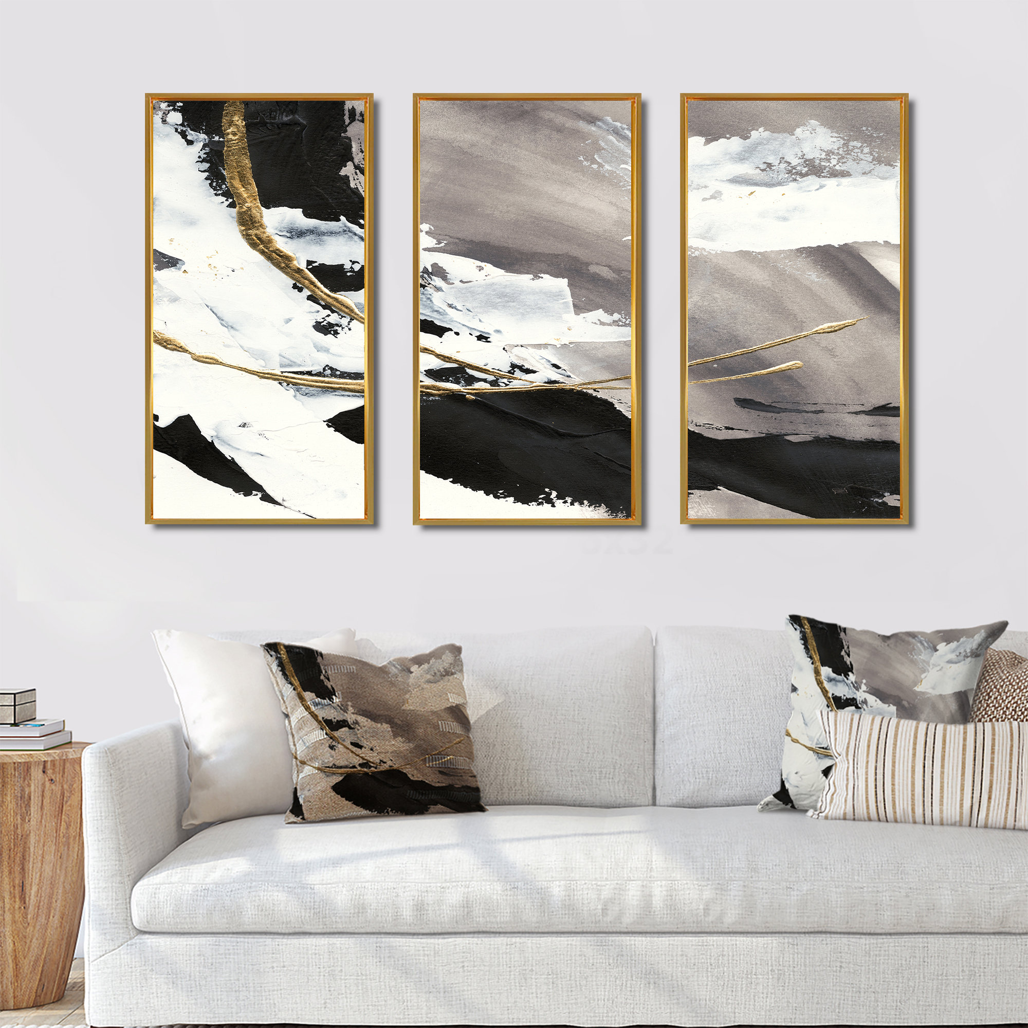 Design Art Glam Painted Arcs II - Modern & Contemporary Framed Canvas ...
