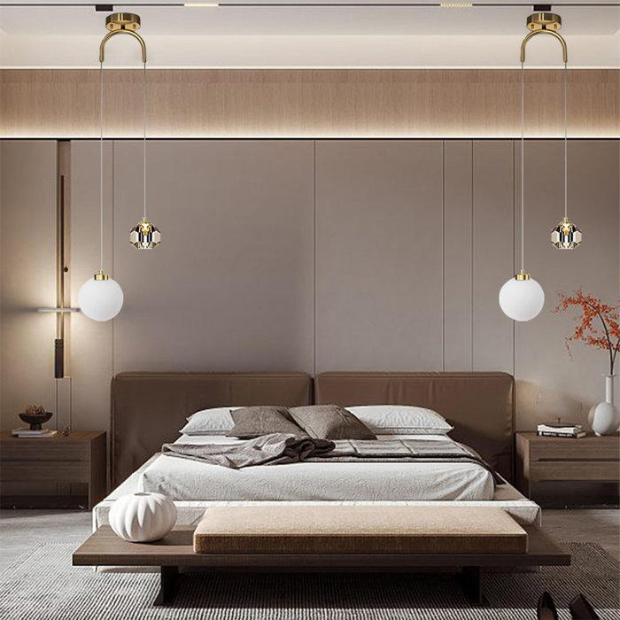 Mercer41 Logunn 2 - Light Sphere Chandelier Ceiling Light With Crystal ...