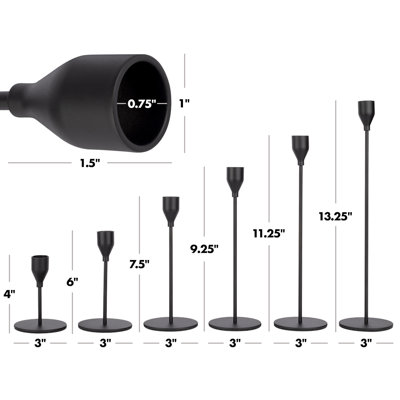 Latitude Run® 13.25'' H Metal Tabletop Candlestick & Reviews | Wayfair