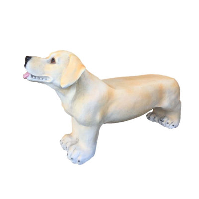 Winston Porter Jett Labrador Dog Concrete Garden Bench & Reviews | Wayfair
