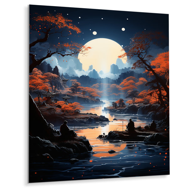 Winston Porter " Japon Art Tsukimi Moon I " on Metal - Wayfair Canada