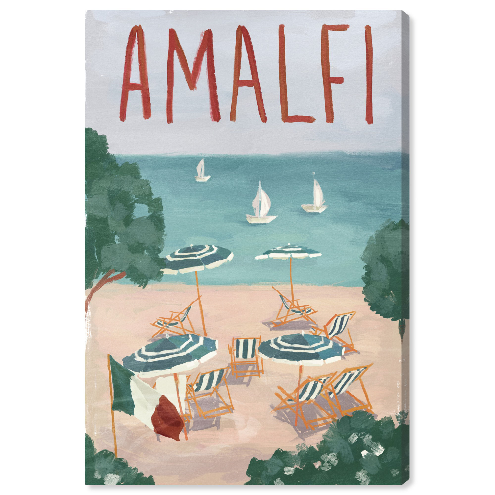 Art Remedy Amalfi Poster Canvas Trendy Coastal Print by Art Remedy ...