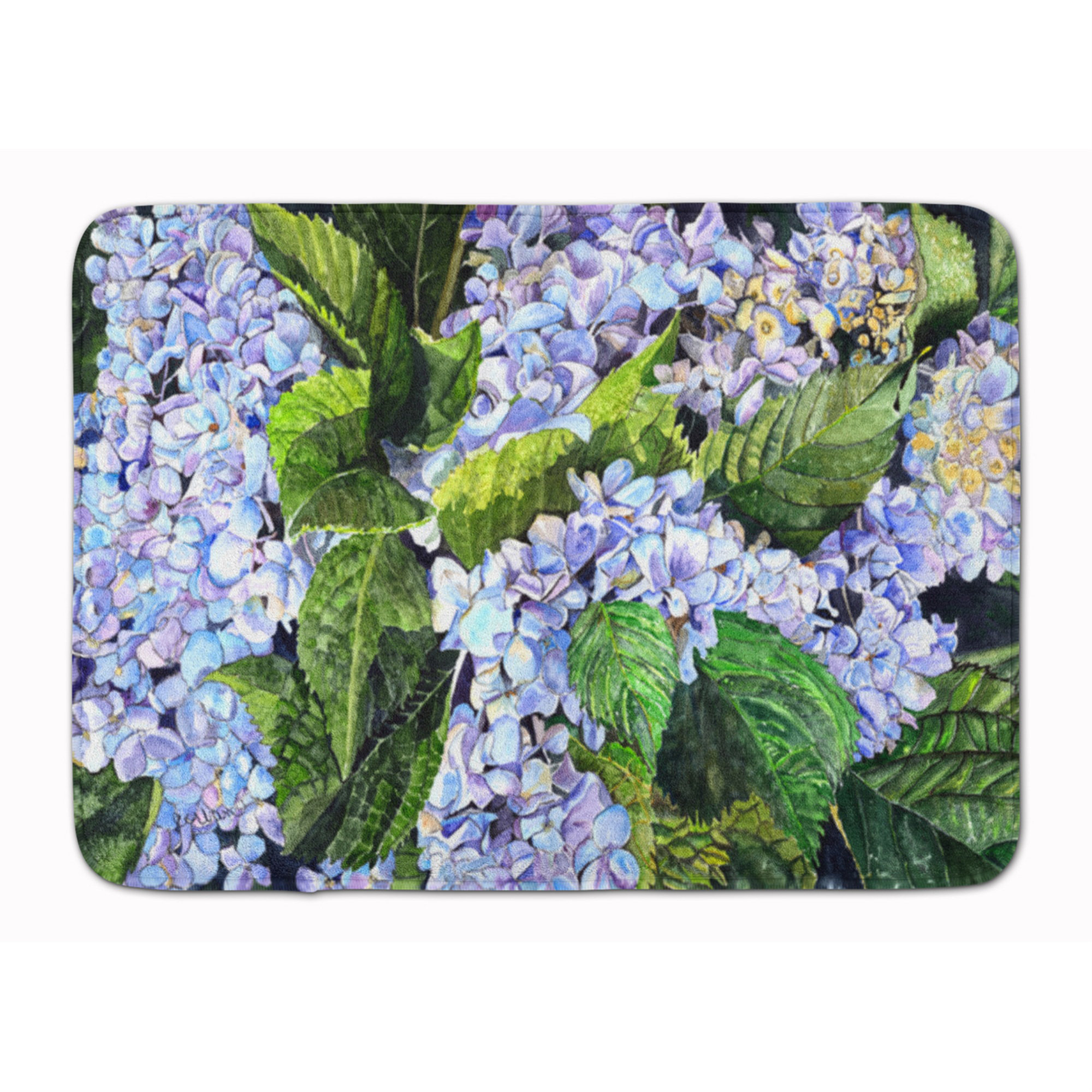 August Grove® Maddie Hydrangea Rectangle Microfiber Non-Slip Floral ...