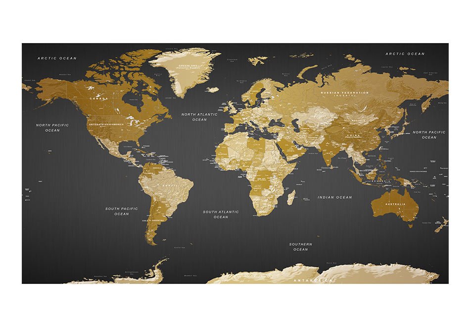 Williston Forge Peel and Stick World Map XXL Wall Mural - World Map ...