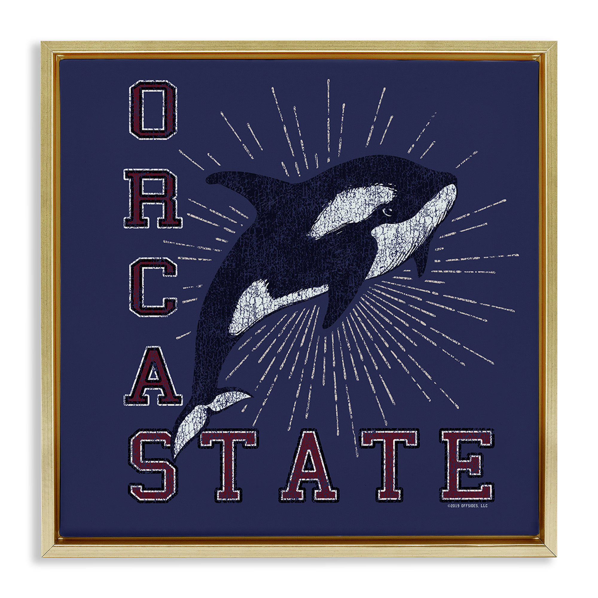 Latitude Run® Orca State Varsity Floater Canvas Wall Art by Spirit ...