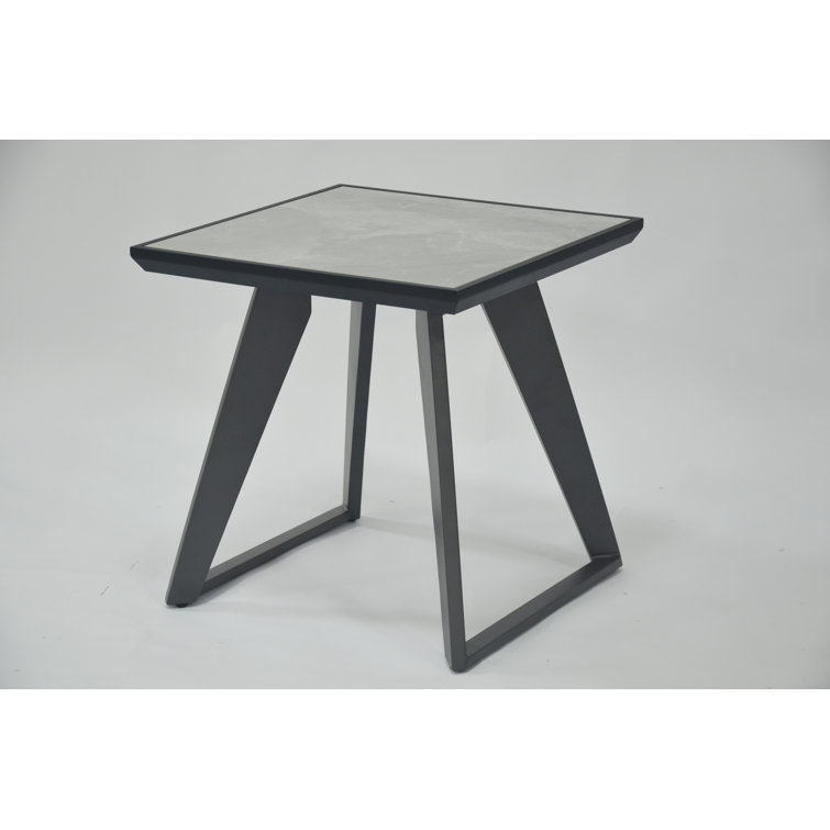 Metro Lane Grey Ceramic Side Table | Wayfair.co.uk