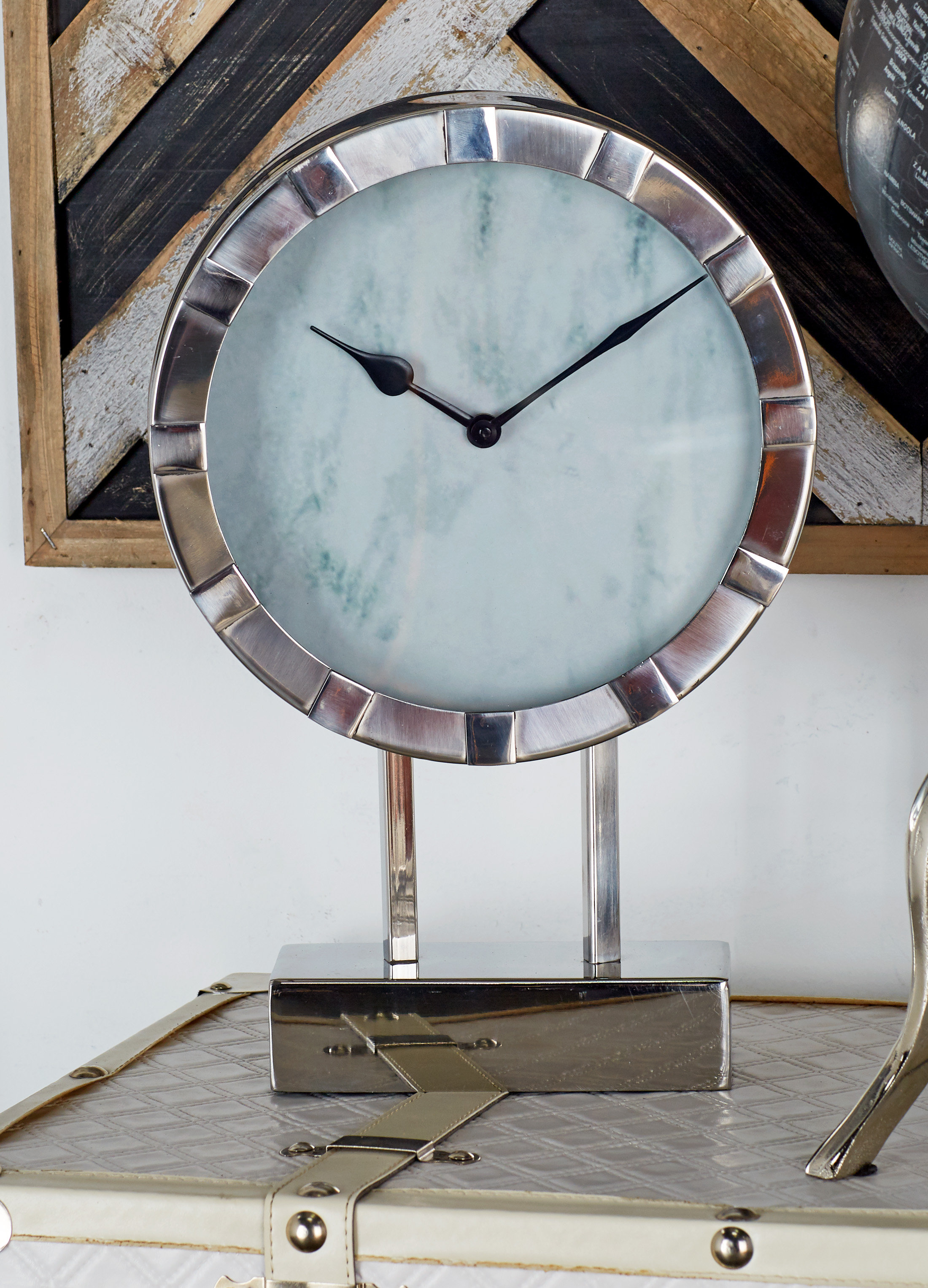 Mercer41 Stainless Steel Table Clock & Reviews | Wayfair