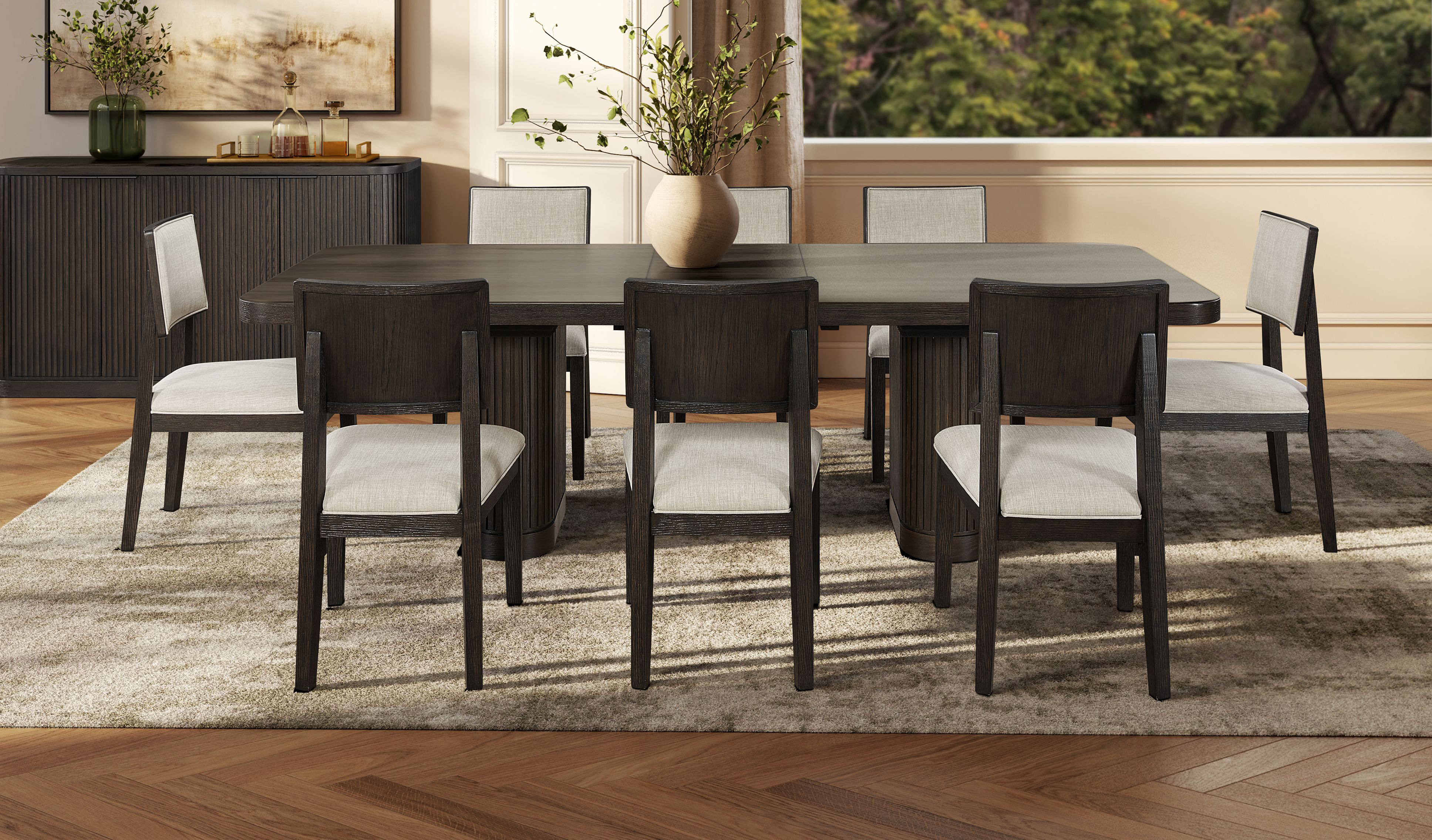 Martin Furniture Contemporary Style, Wood Rectangular Extension Kitchen ...