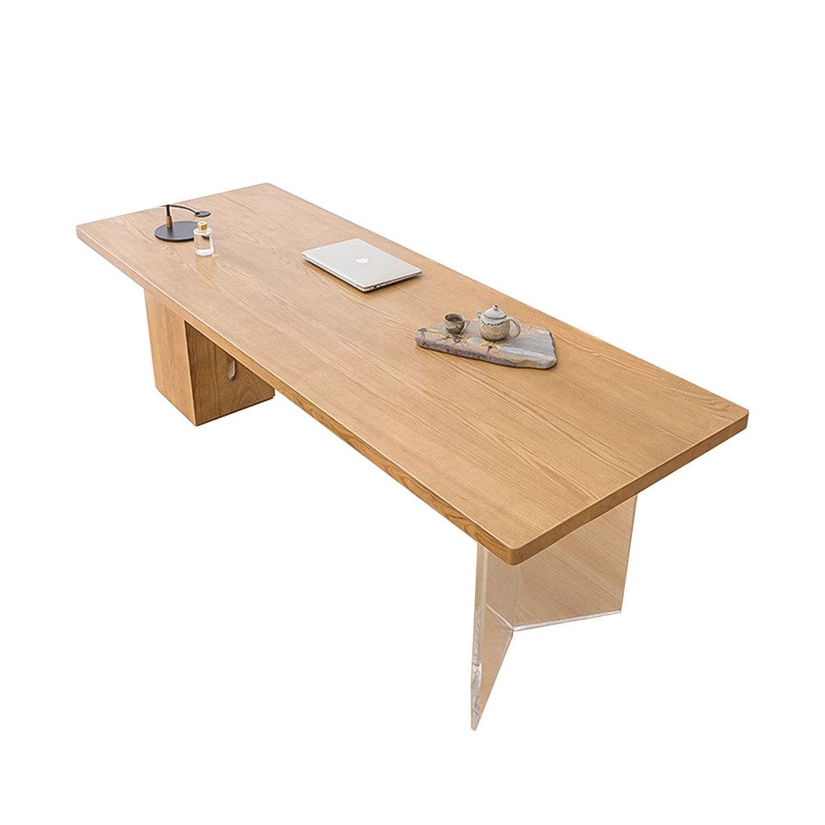 Hokku Designs Minimalist Solid Wood Tea Table Desk | Wayfair